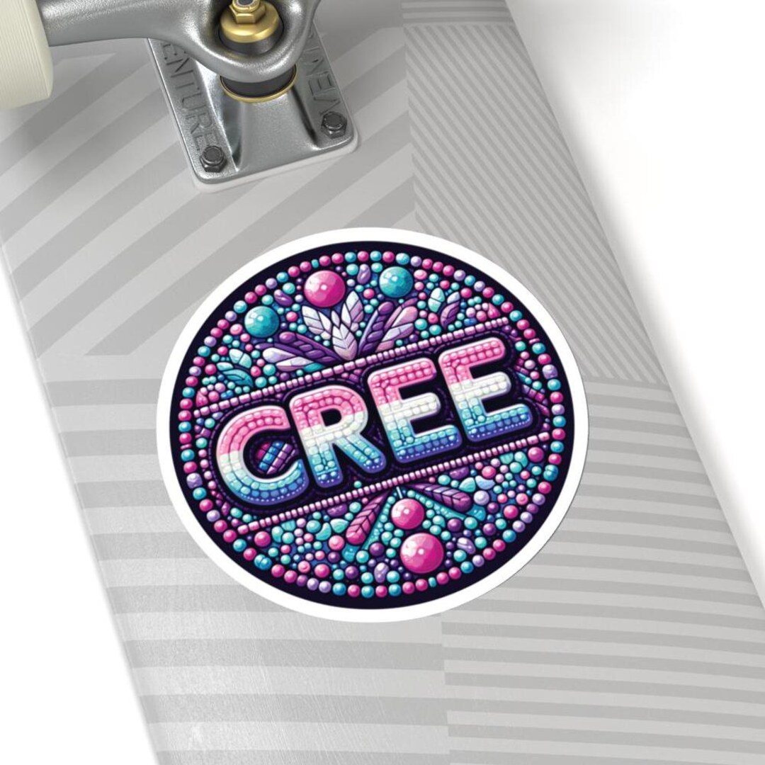 Cree Indigenous Round Sticker. Native Owned Sticker Gift Shop - Etsy