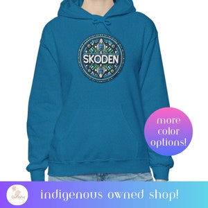 Skoden Native Bead Style Hooded Sweatshirt. Indigenous Designs Shirts ...