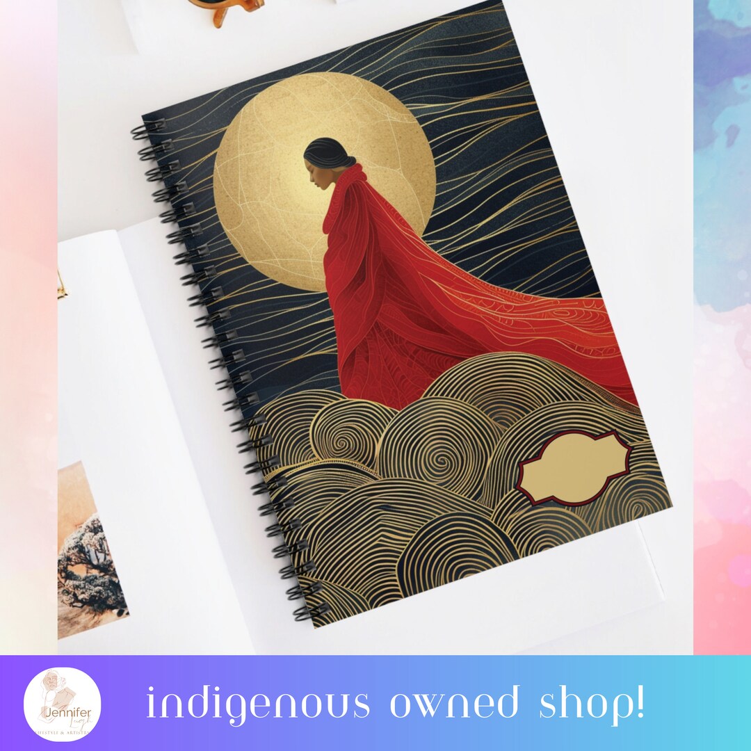 Native Mmiw Artwork Spiral Notebook - Ruled Line. Indigenous Owned ...