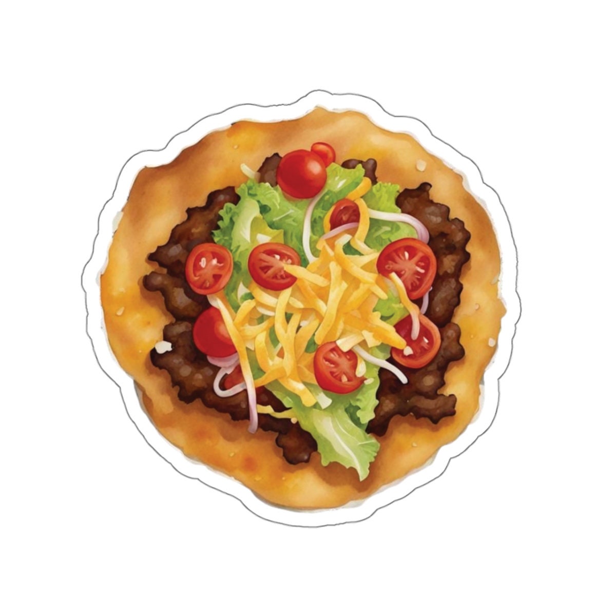 Indian Taco Frybread Native Design Stickers. Indigenous Owned Gifts - Etsy