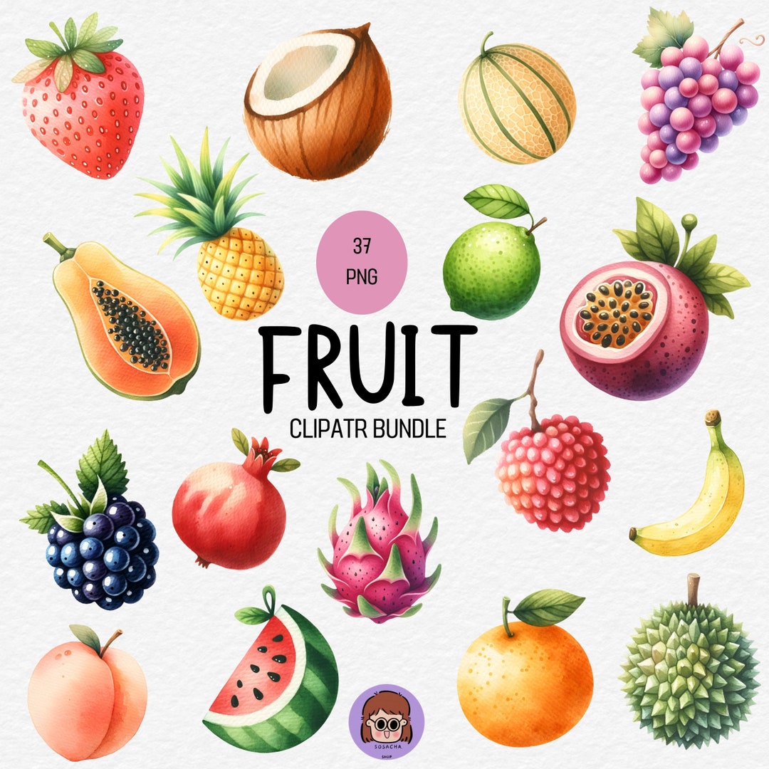 Fruits Clipart, Cute Food, Kawaii Fruit Clipart, Cute Fruit Png ...