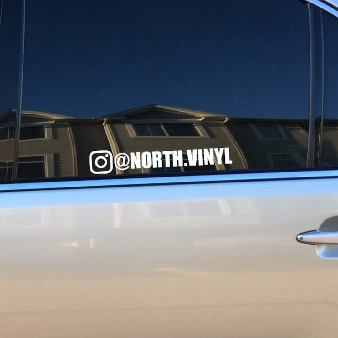 Custom Instagram Decal, Personalized Vinyl Sticker, Social Media ...