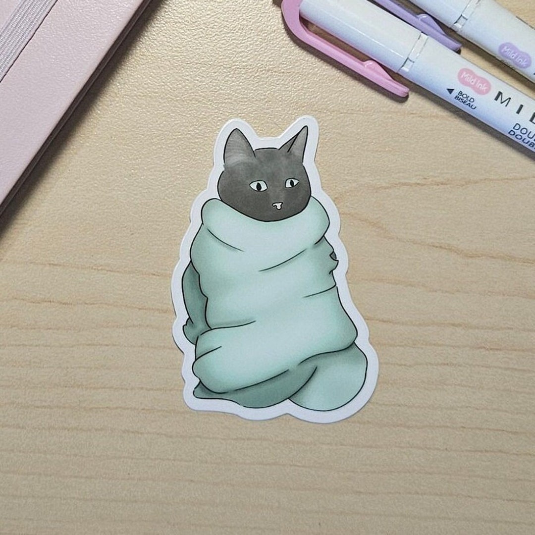 Purrito Die-cut Vinyl Sticker - Waterproof - Cat - Cute - Etsy