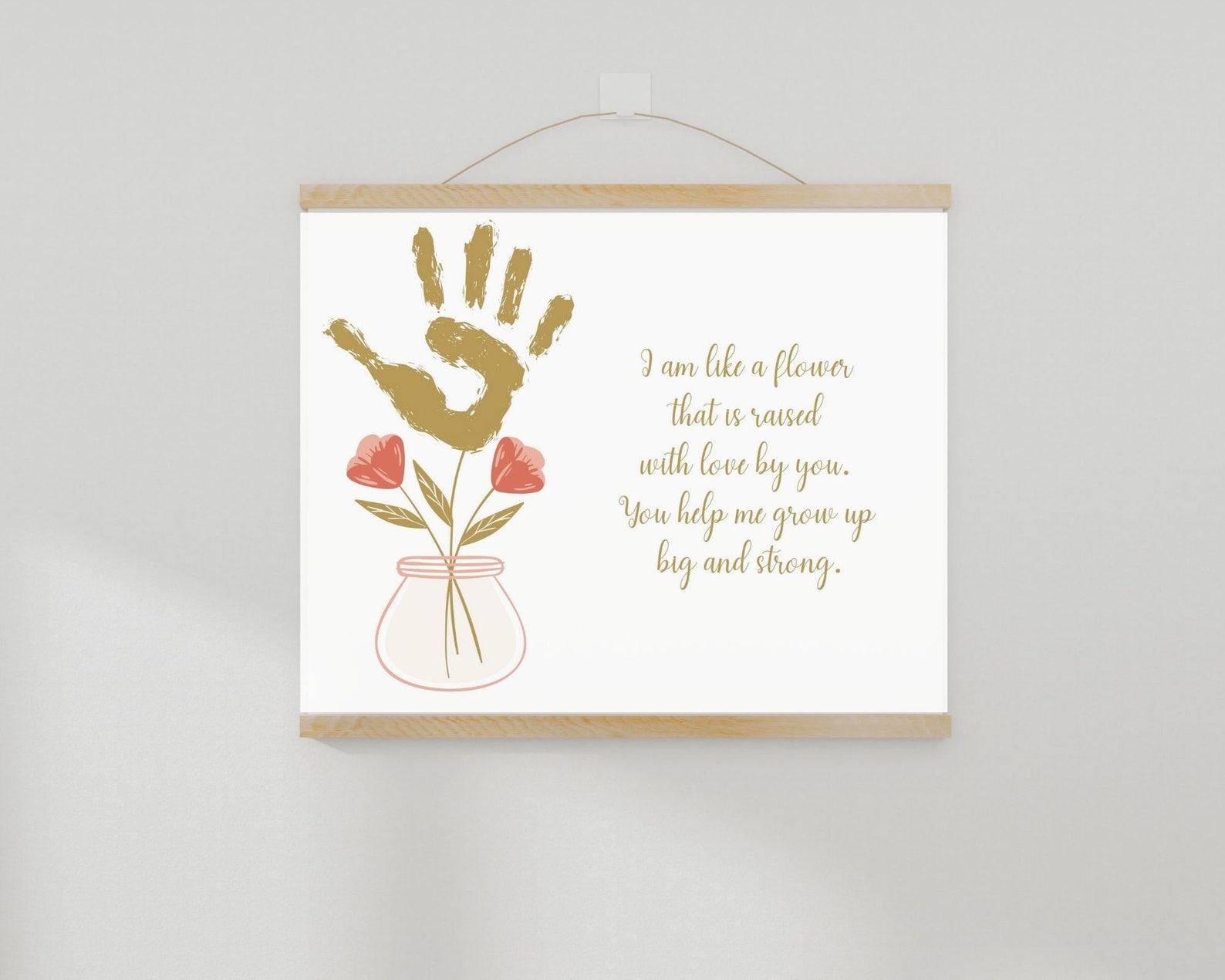 Mother's Day Handprint Art, Mother's Day Flower Handprint Art Poem ...
