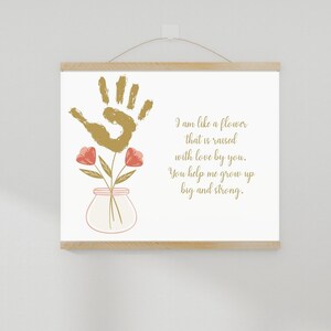 Mother's Day Handprint Art, Mother's Day Flower Handprint Art Poem ...