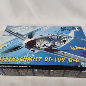 Messerschmitt Bf-109 G-6 Italeri 1/72 Scale Airplane Plastic Model Kit ...