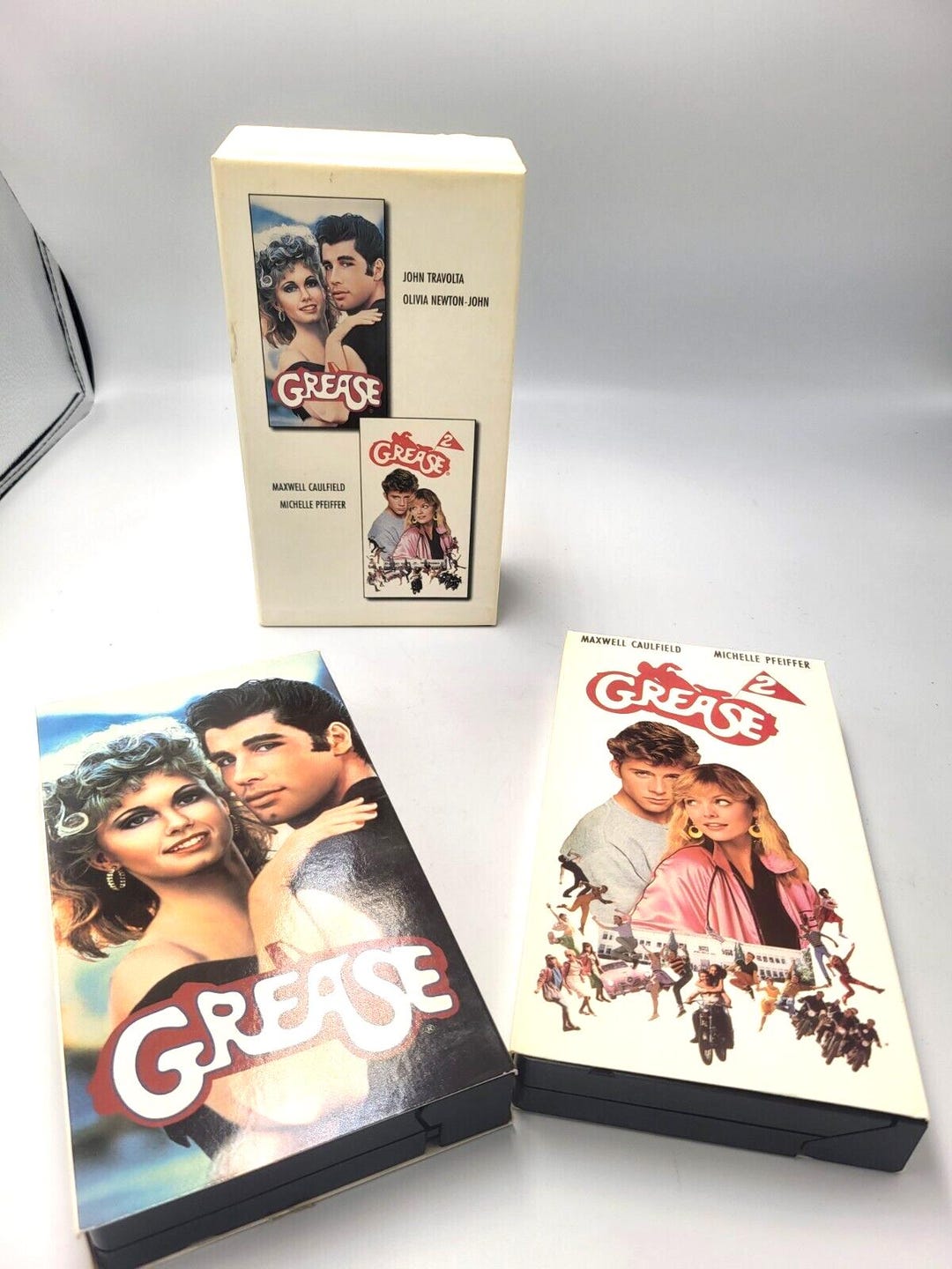 Grease and Grease 2 VHS Box Set John Travolta Olivia Newton-john - Etsy