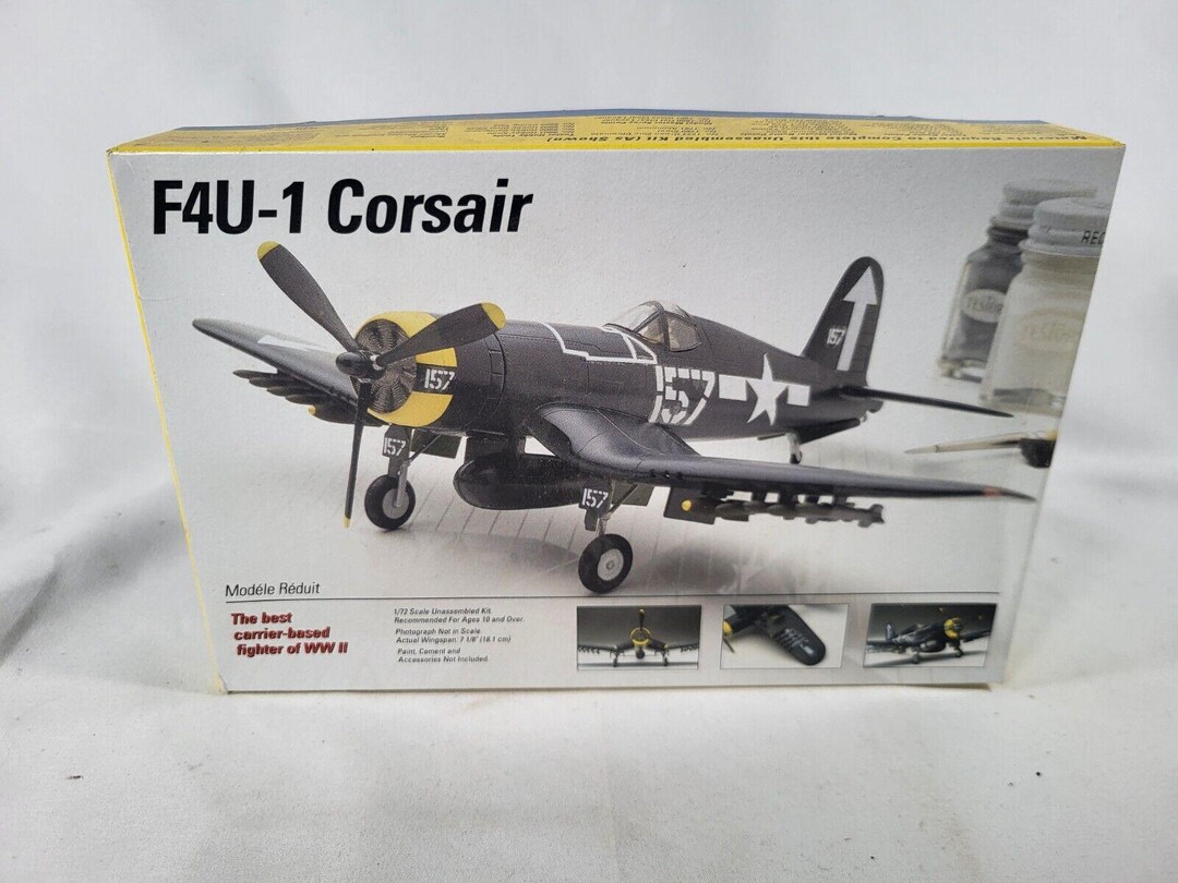 Testors #623 F4U-1 Corsair 1:72 Scale Model Airplane Kit Complete 2002 ...