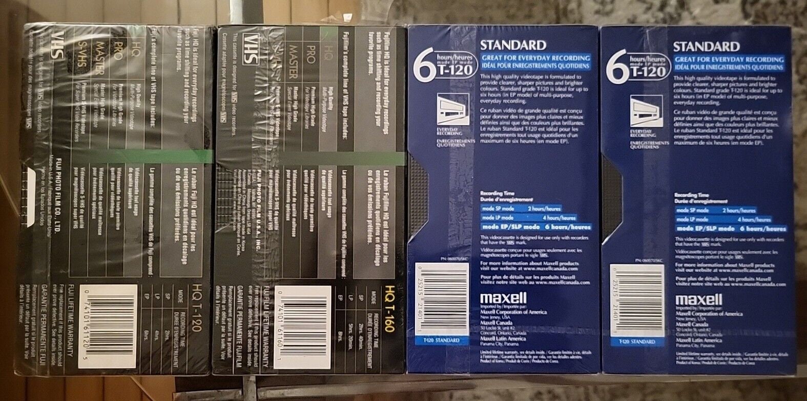 Blank Recordable VHS Tapes NEW & SEALED Lot 4 HQ120 HQ160 T120 - Etsy