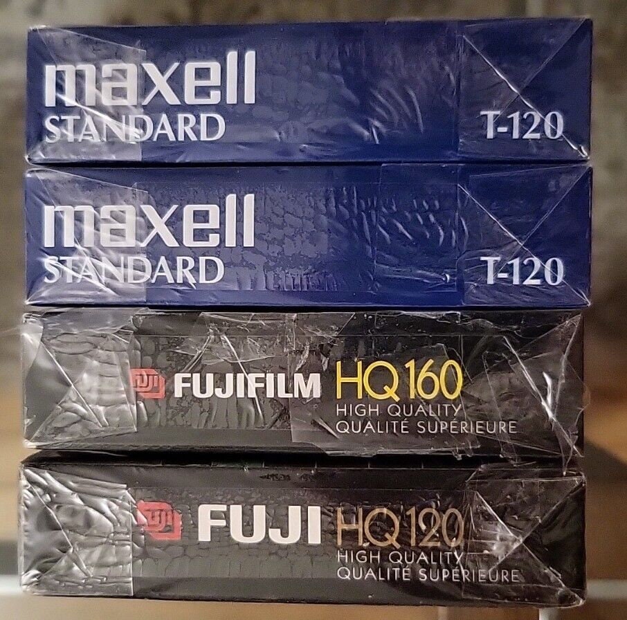 Blank Recordable VHS Tapes NEW & SEALED Lot 4 HQ120 HQ160 T120 - Etsy