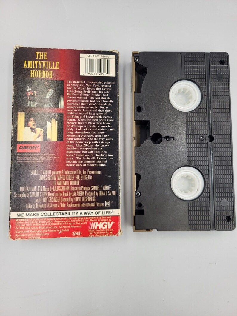 The Amityville Horror (VHS 1993) Margot Kidder James Brolin CULT HORROR ...