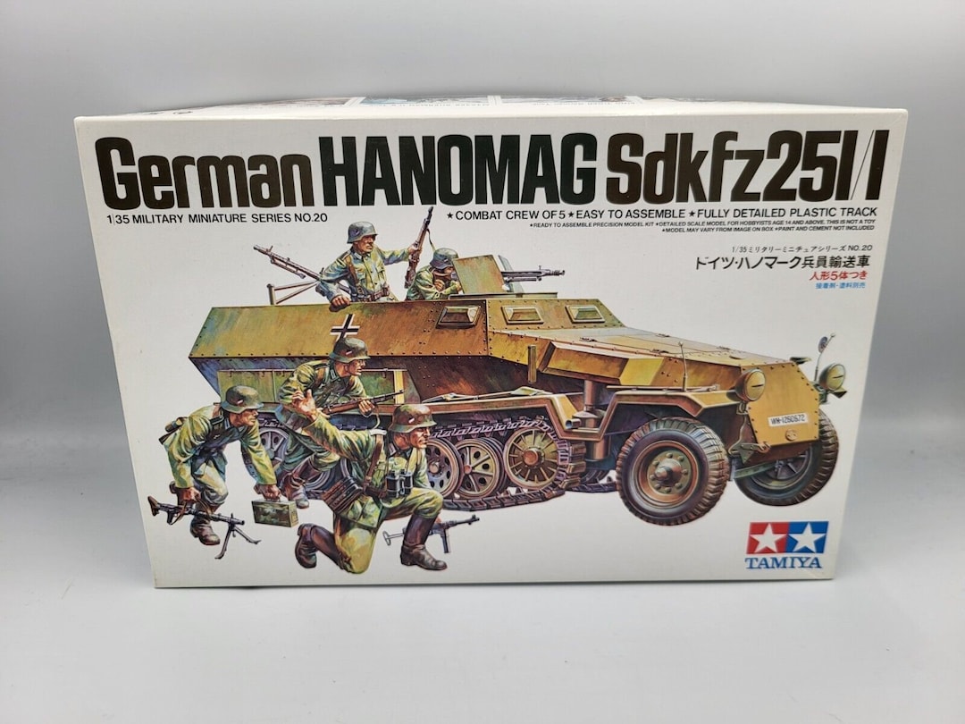 Tamiya 35020 1/35 Scale Military Model Kit German Hanomag Sd.kfz 251/1 ...