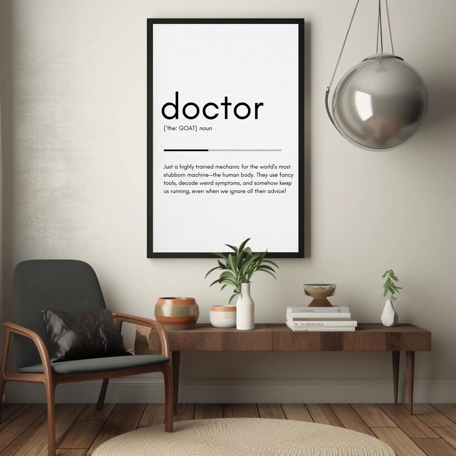 Doctor Definition Print, Doctor's Office Decor, Doctor's Day Gift ...