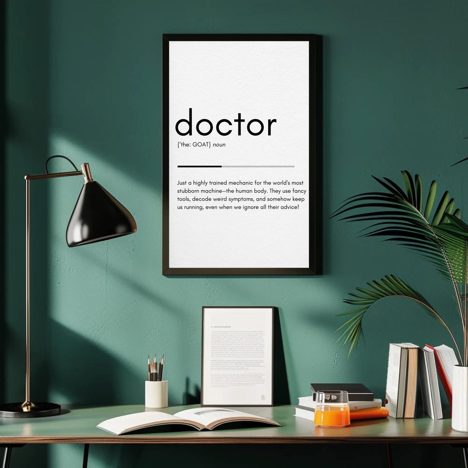 Doctor Definition Print, Doctor's Office Decor, Doctor's Day Gift ...