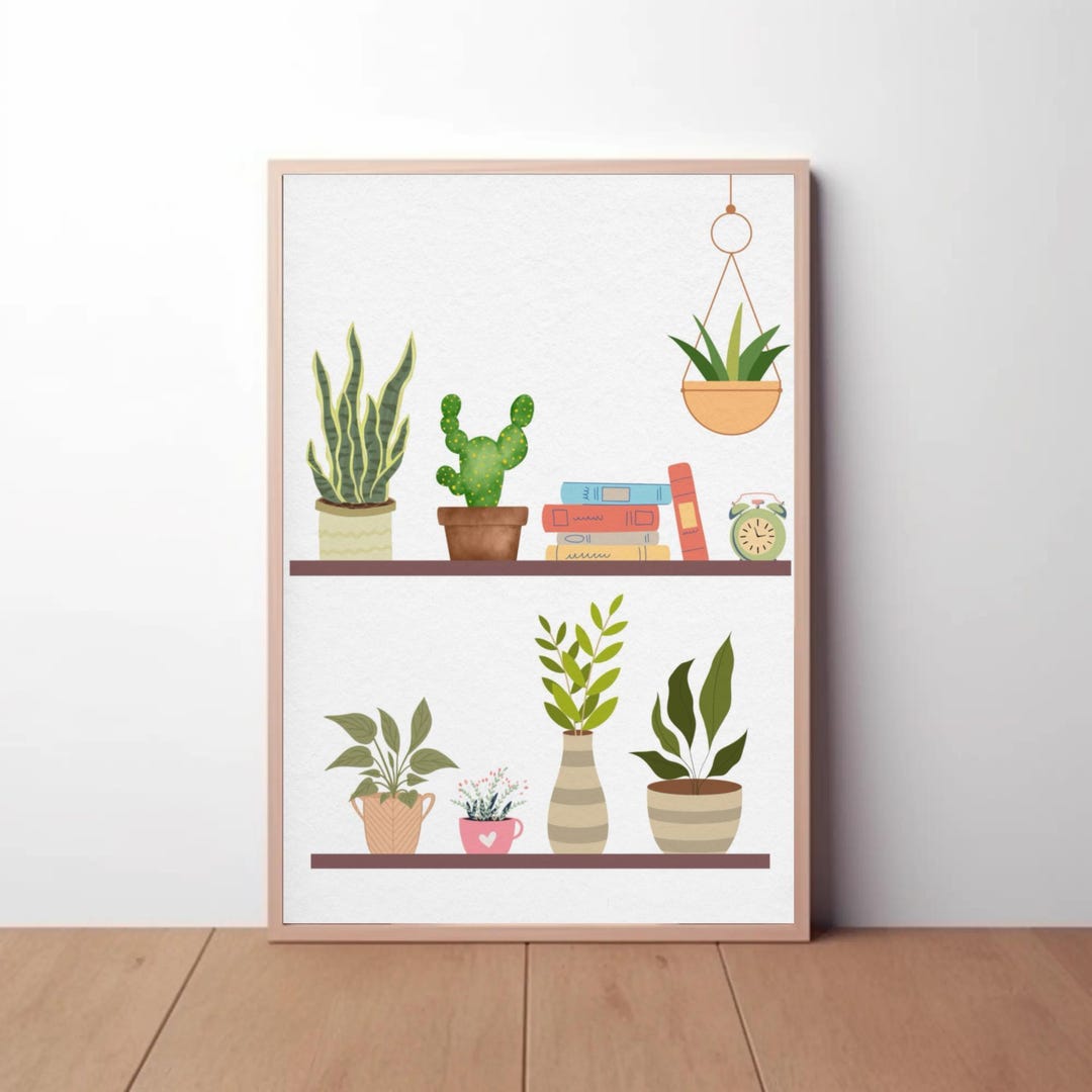 House Plants Print, DIGITAL DOWNLOAD, Printable Wall Art, Plant Lover ...
