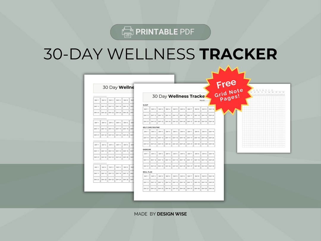 30-day Wellness Tracker: Mind, Body, and Soul. Track Your Well-being ...