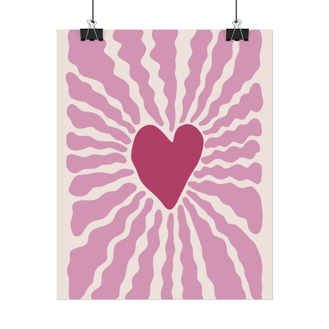 Heart Art Rolled Poster - Etsy