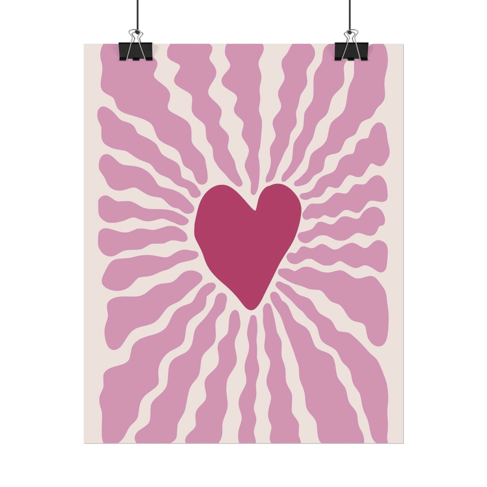 Heart Art Rolled Poster - Etsy