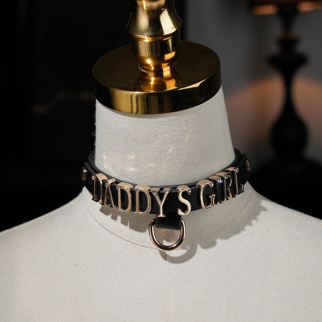 Daddys Girl Custom Name Choker Collar,can Chosse Your Word,slut, Daddys ...