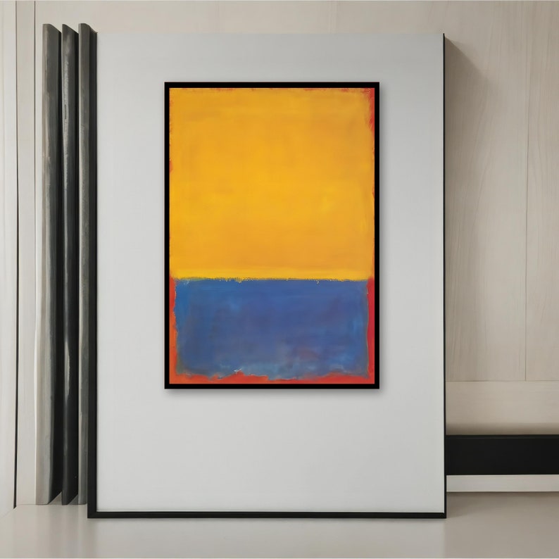 Mark Rothko Canvas Painting, Blue and Yellow Rothko Print, Modern Wall ...