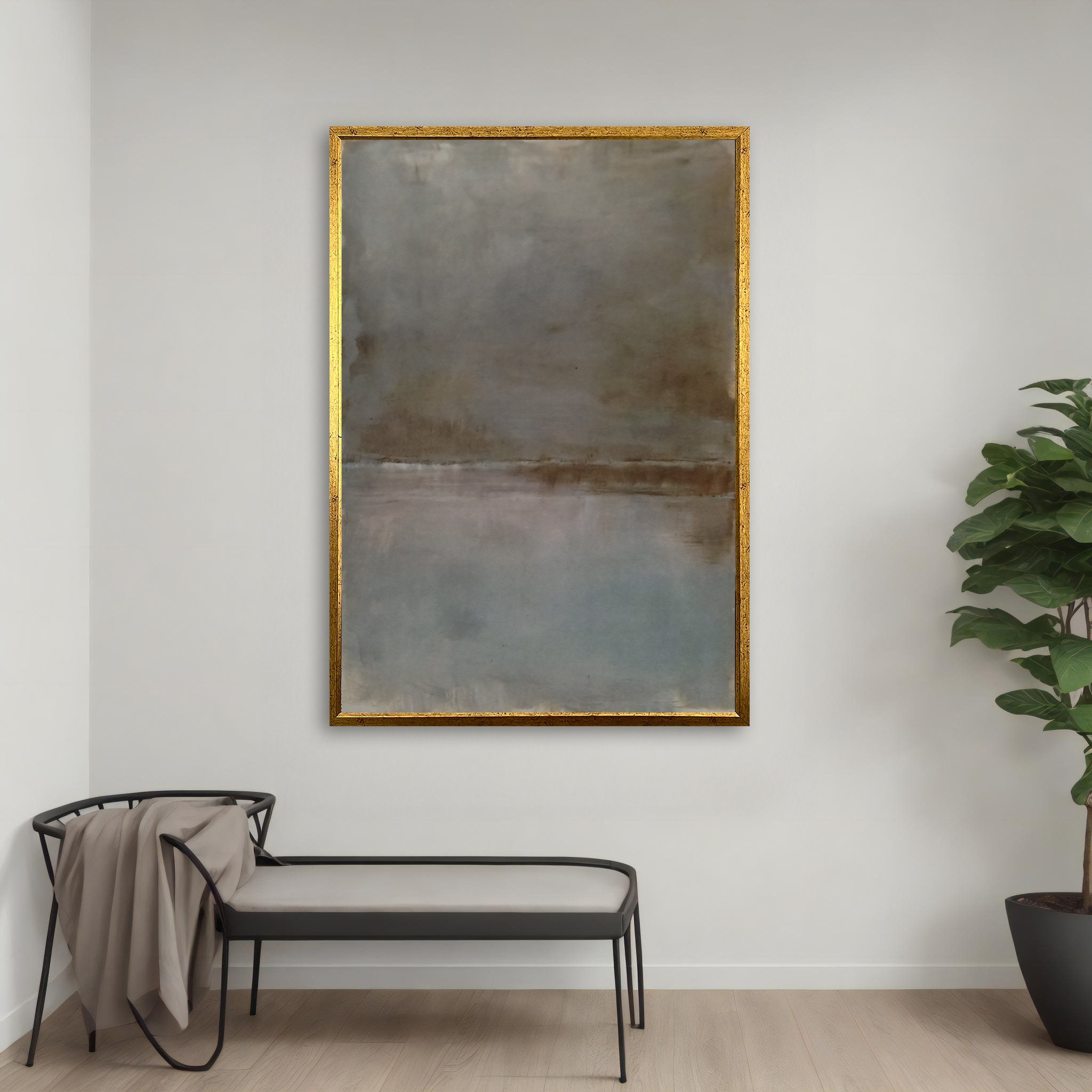 Gray Mark Rothko Inspired Art Modern Minimalist Abstract Canvas ...