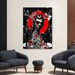 Satanic Symbols Wall Art - Devil Woman Painting With Bloody Full Moon ...