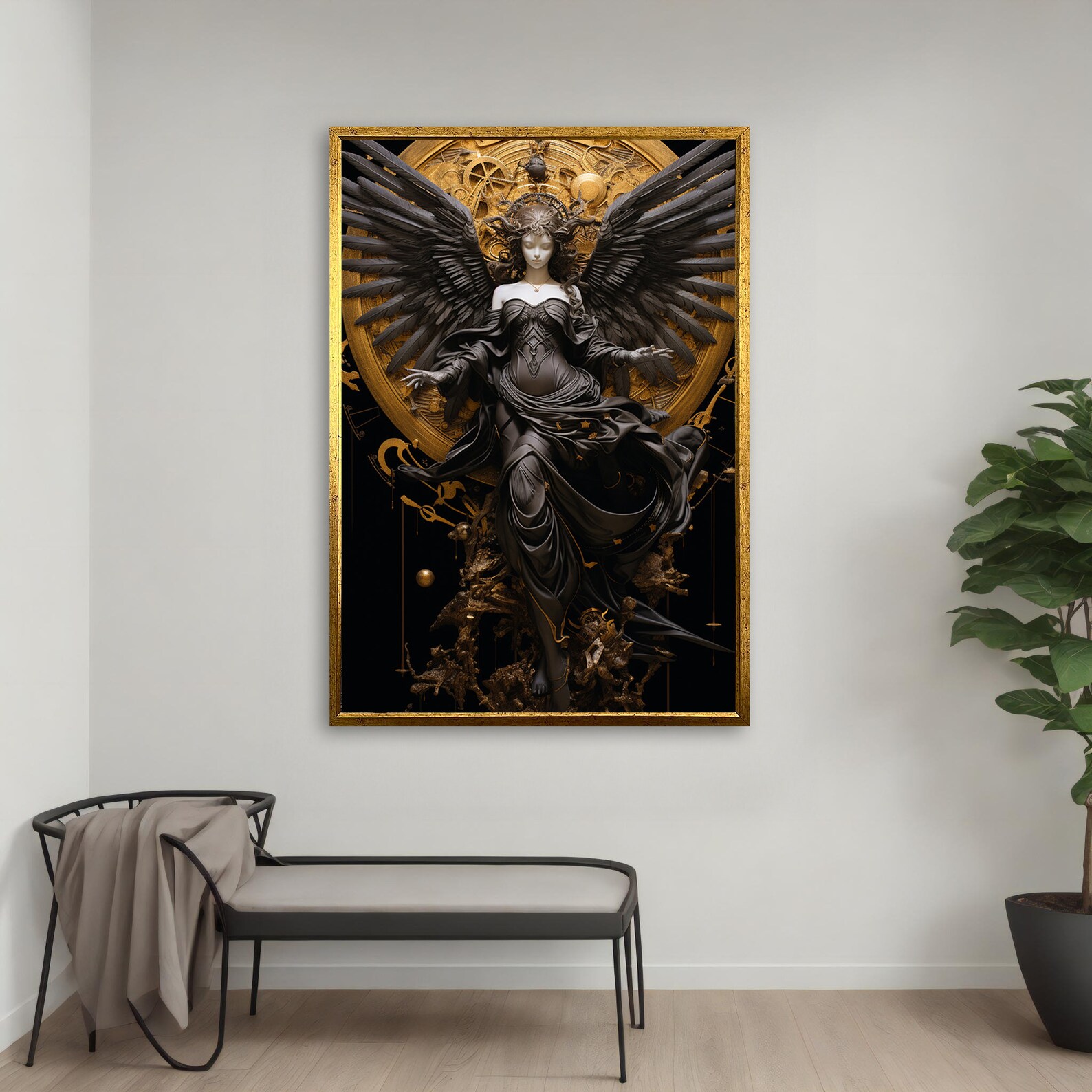 Fantasy Angel Painting - Enchanting Canvas Wall Art for Modern Office ...