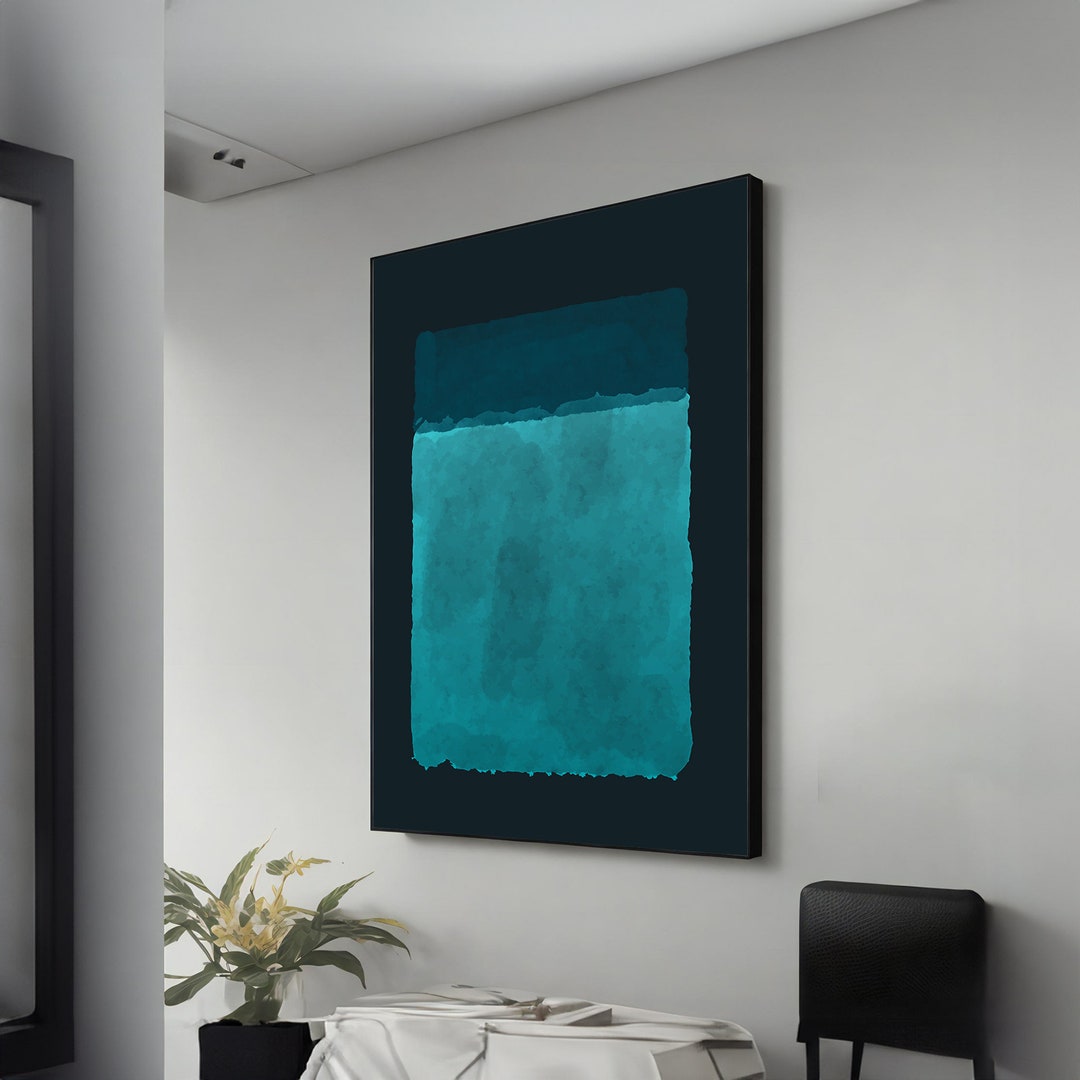 Turquoise Mix of Colors Mark Rothko - Abstract Expressionist Canvas Art ...