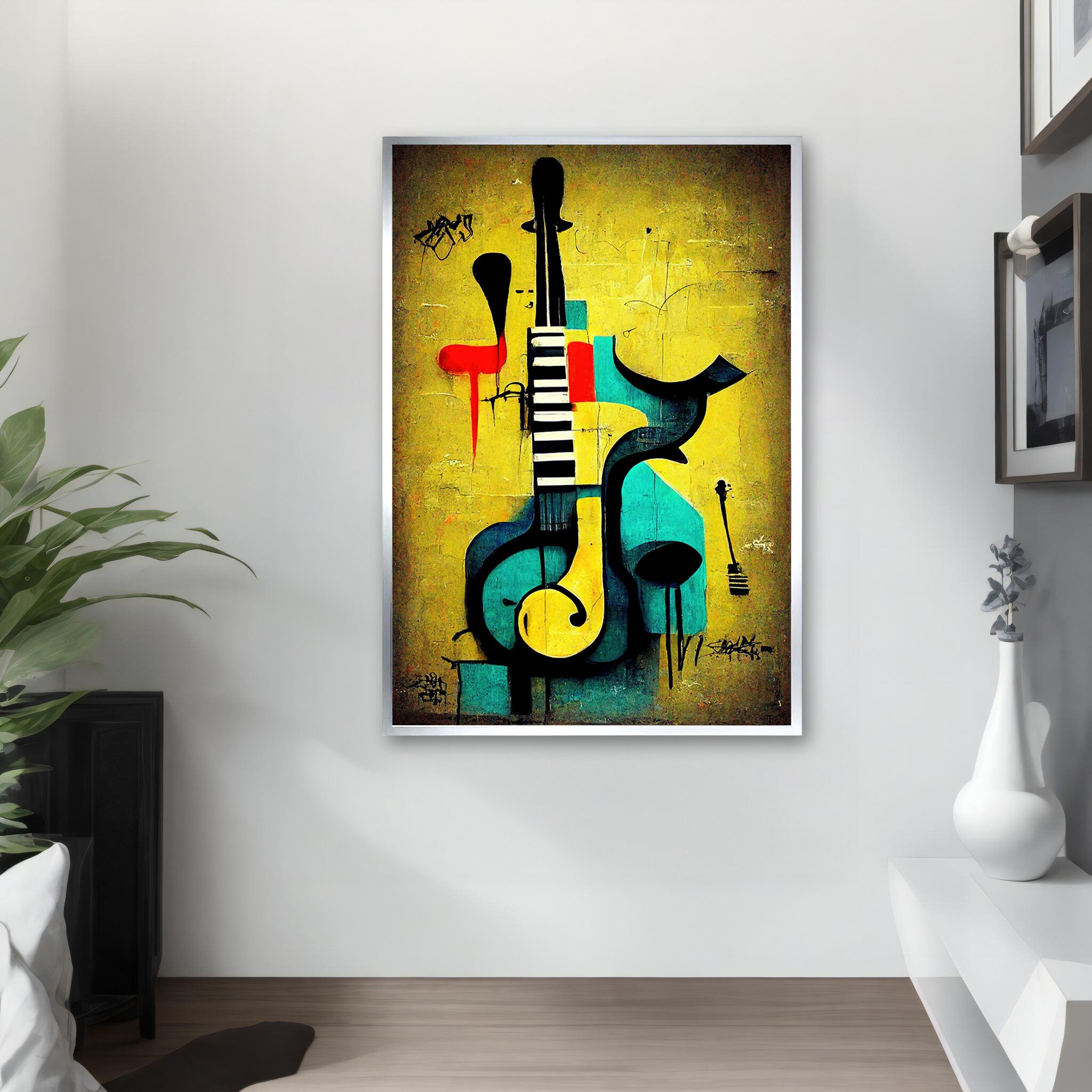 Musical Painting Abstract Art - Modern Music Wall Decor for Home ...