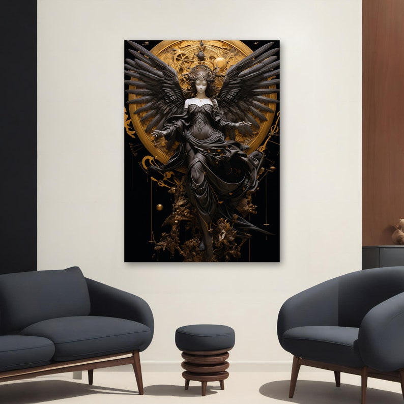 Fantasy Angel Painting - Enchanting Canvas Wall Art for Modern Office ...