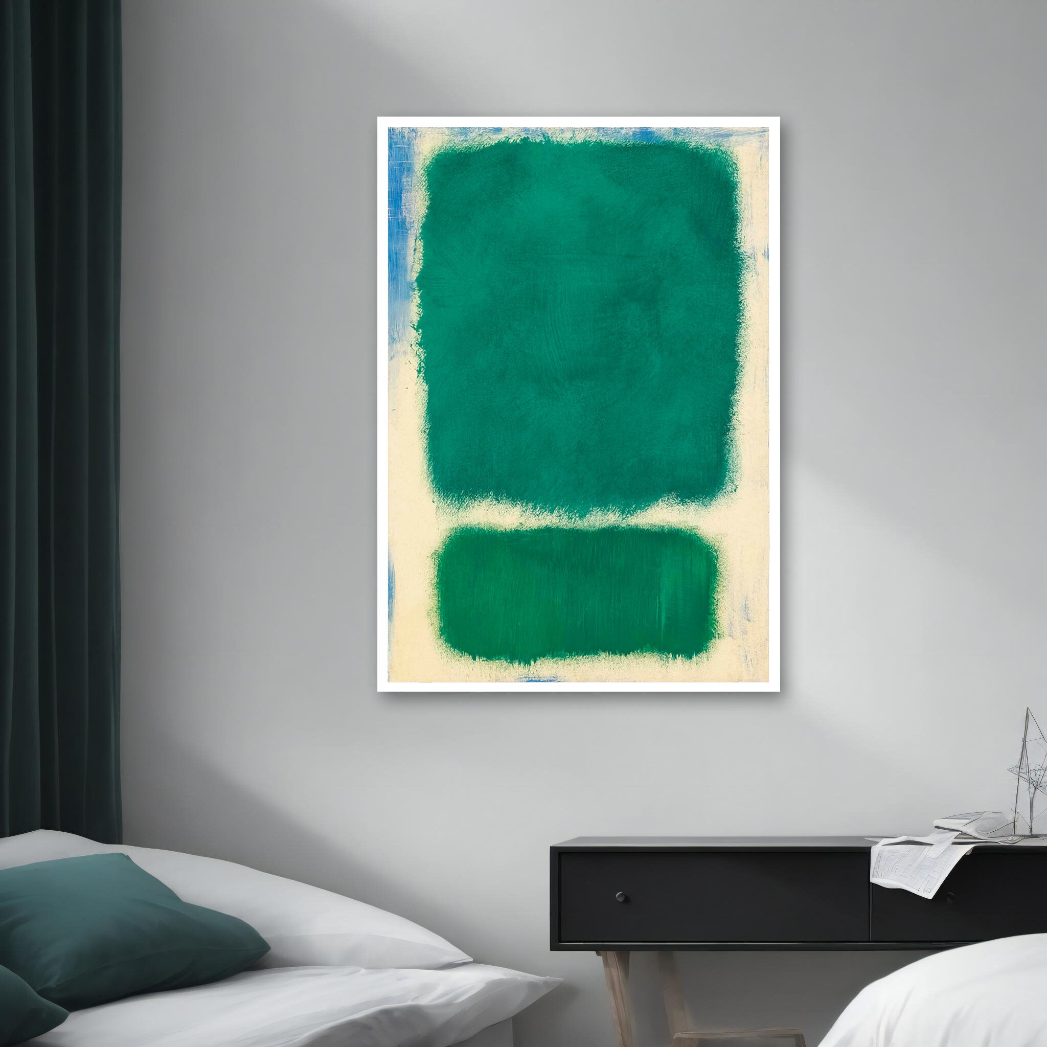Green Beige Mark Rothko Inspired Art Modern Minimalist Abstract Canvas ...