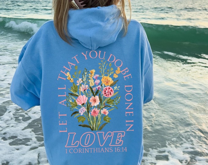 For His Glory Christian Embroidery Hoodie Godly Apparel, Faith, Bible ...