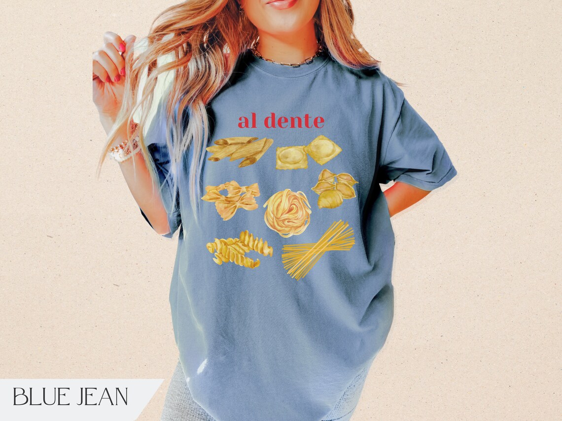 Al Dente Pasta Shirt, Italian Travel Tshirt, Pinterest Aesthetic ...