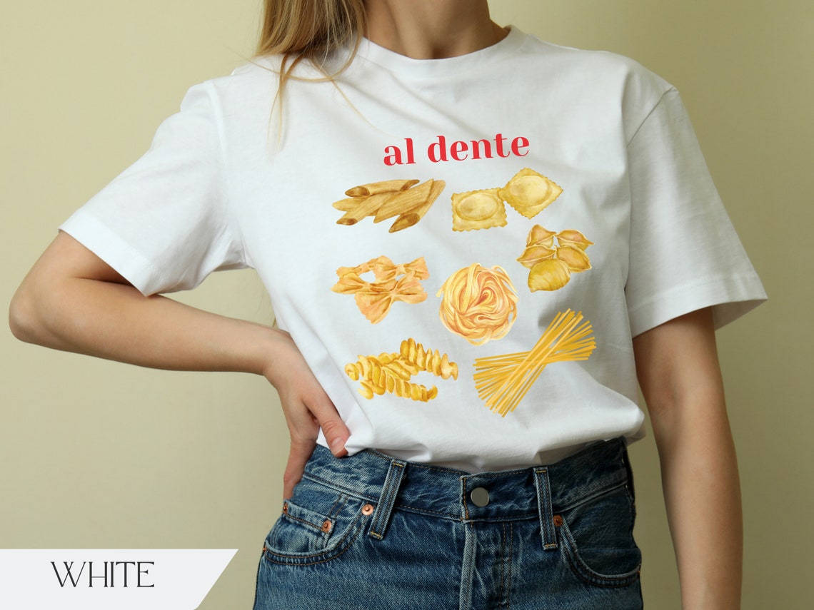 Al Dente Pasta Shirt, Italian Travel Tshirt, Pinterest Aesthetic ...