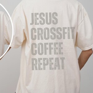 Christian Gym Shirt, Back Print Jesus Crossfit Streetwear Tshirt ...