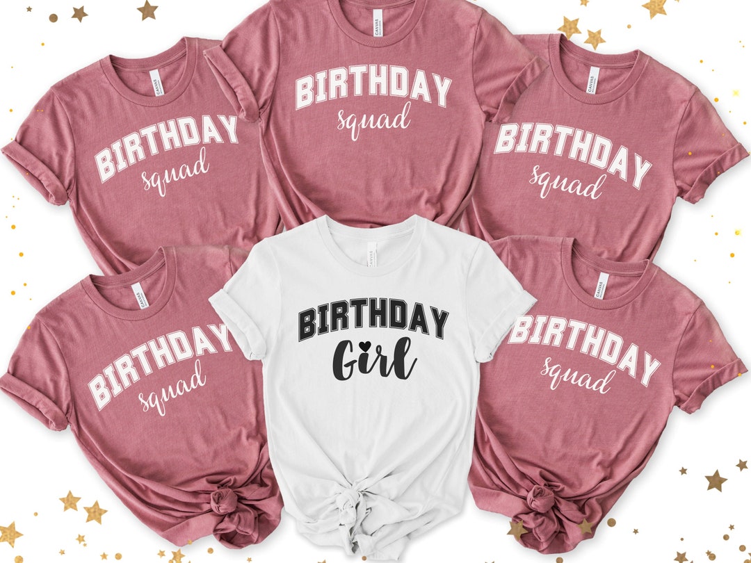 Birthday Squad Shirts, Birthday Girl Party Tshirts, Matching Party Crew ...