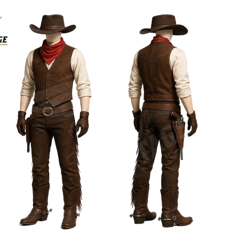 Authentic Cowboy Costume - Etsy UK