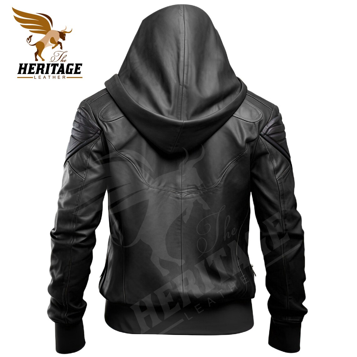 Men Leather Jacket Black Genuine Men Leather Jacket Real Sheepskin ...