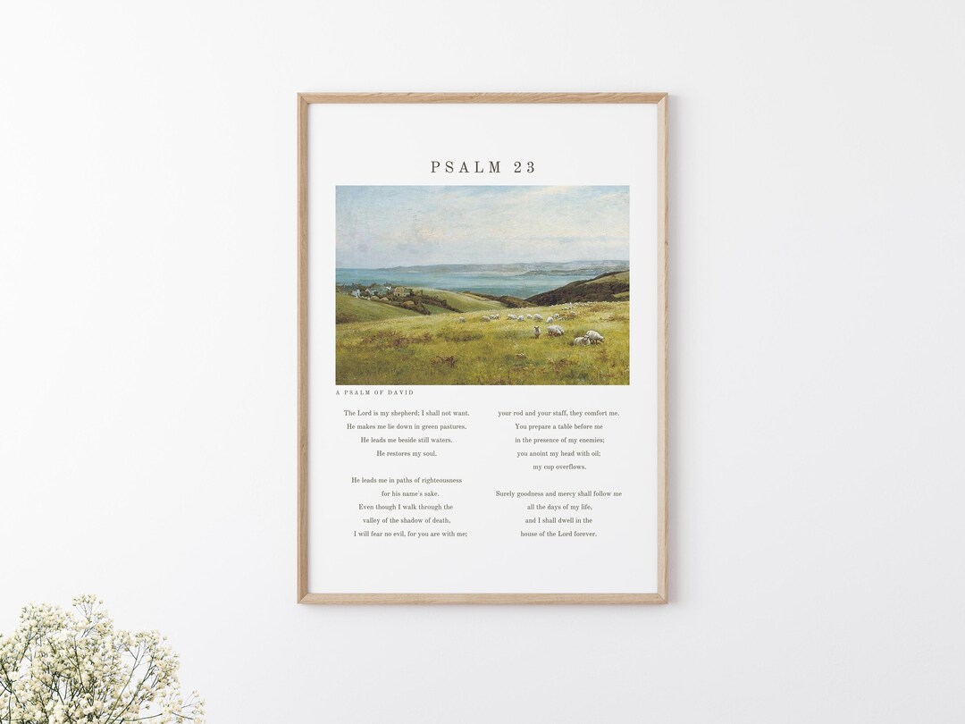 Psalm 23 Print the Lord is My Shepherd Printable Bible Verse Poster ...