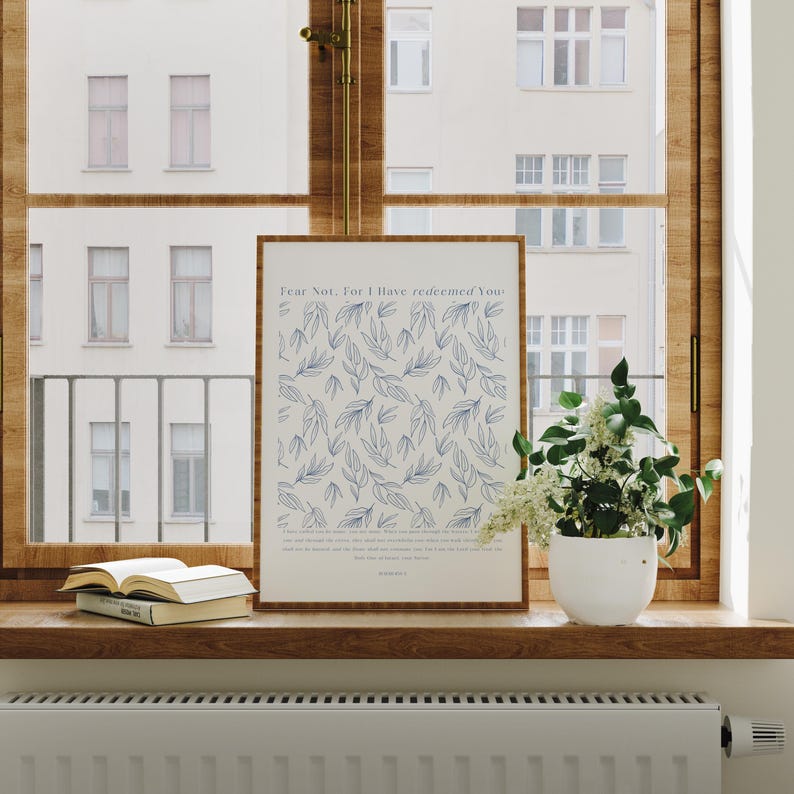 Fear Not for I Have Redeemed You Print Isaiah 43:1-3 Printable ...