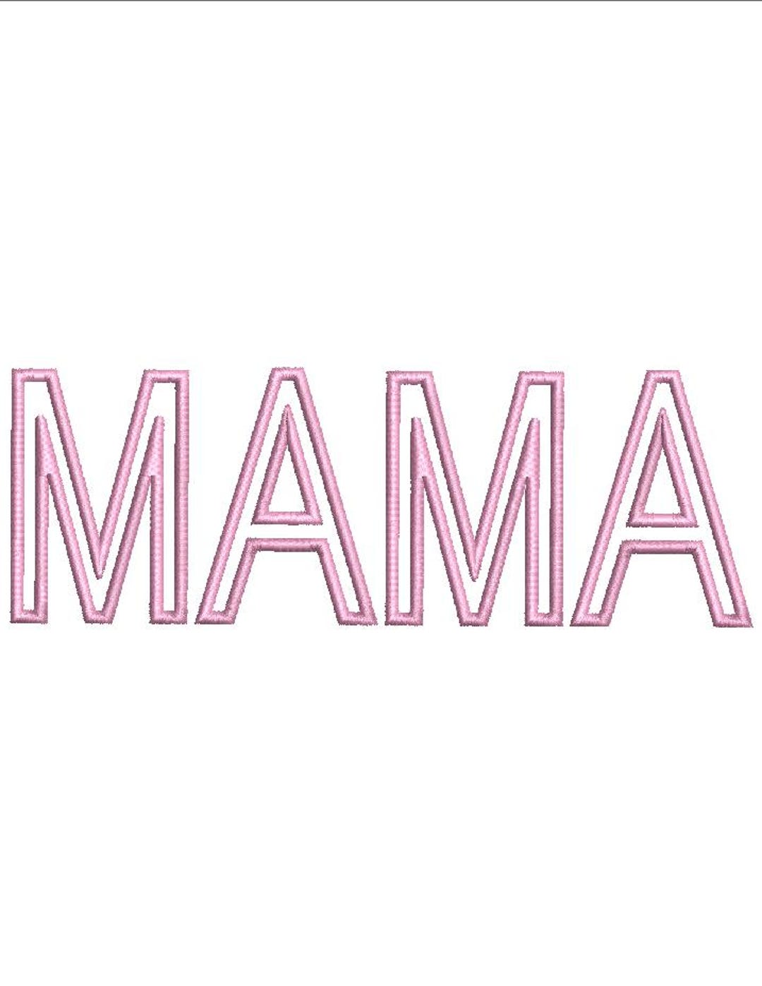 Mama Applique Embroidery Design , 3 Sizes - File Formats in Pes,dst,jef ...