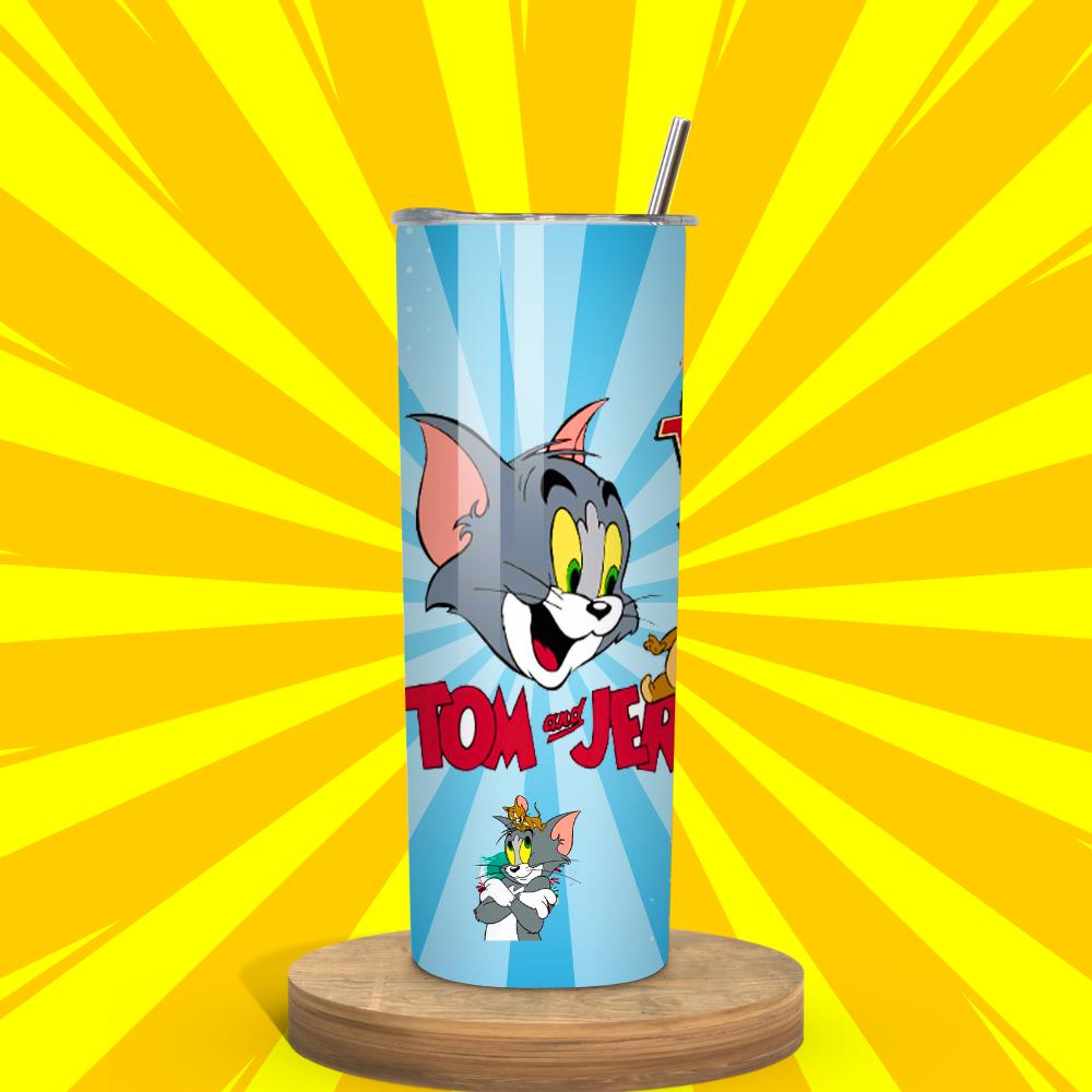 Tom and Jerry Pattern Tumbler Wrap, Cartoonist Tumbler Wraps 20oz ...