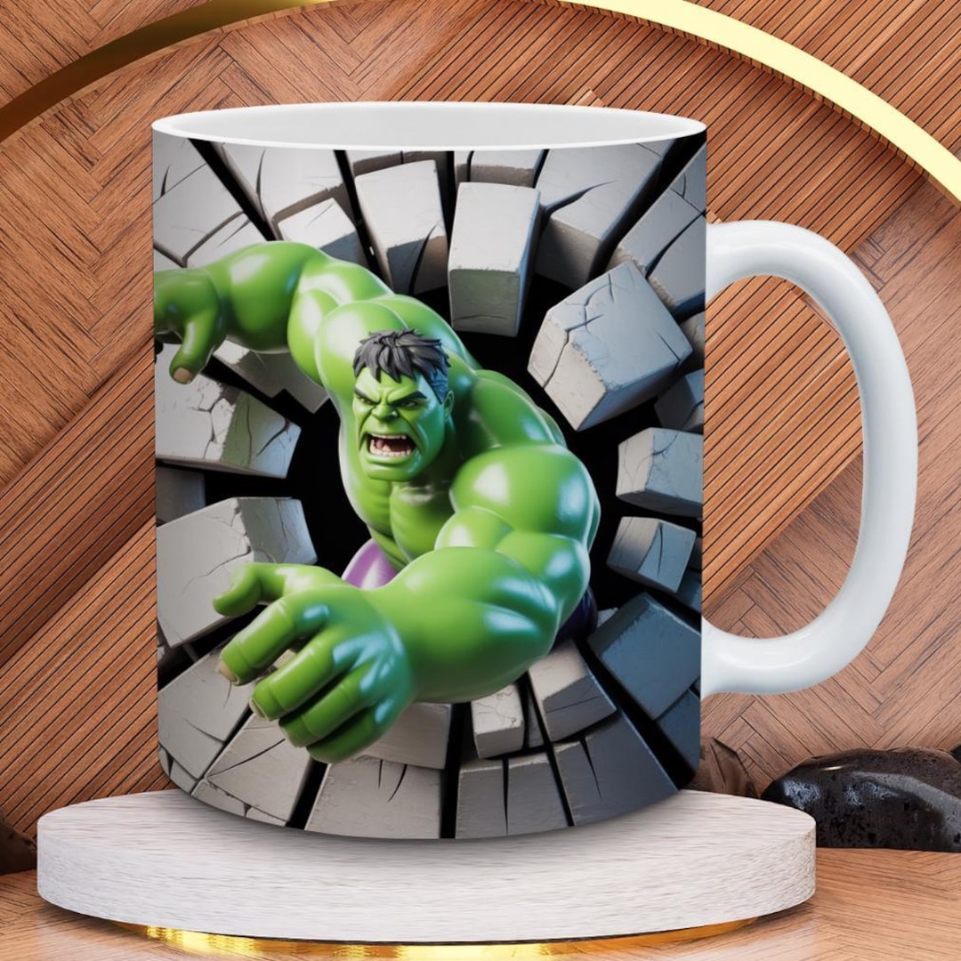 Hulk Smash Mug Wrap PNG: Superhero Clipart for Sublimation - Etsy