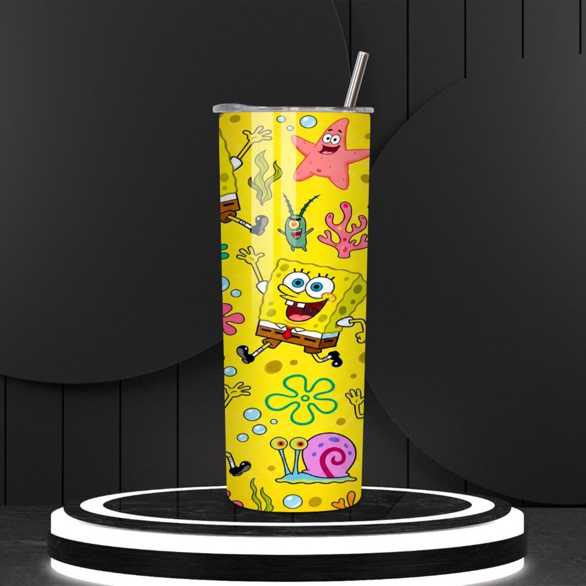 Buy Funny Cartoon Character Wrap PNG – Sponge-style Funny Design, 20oz ...