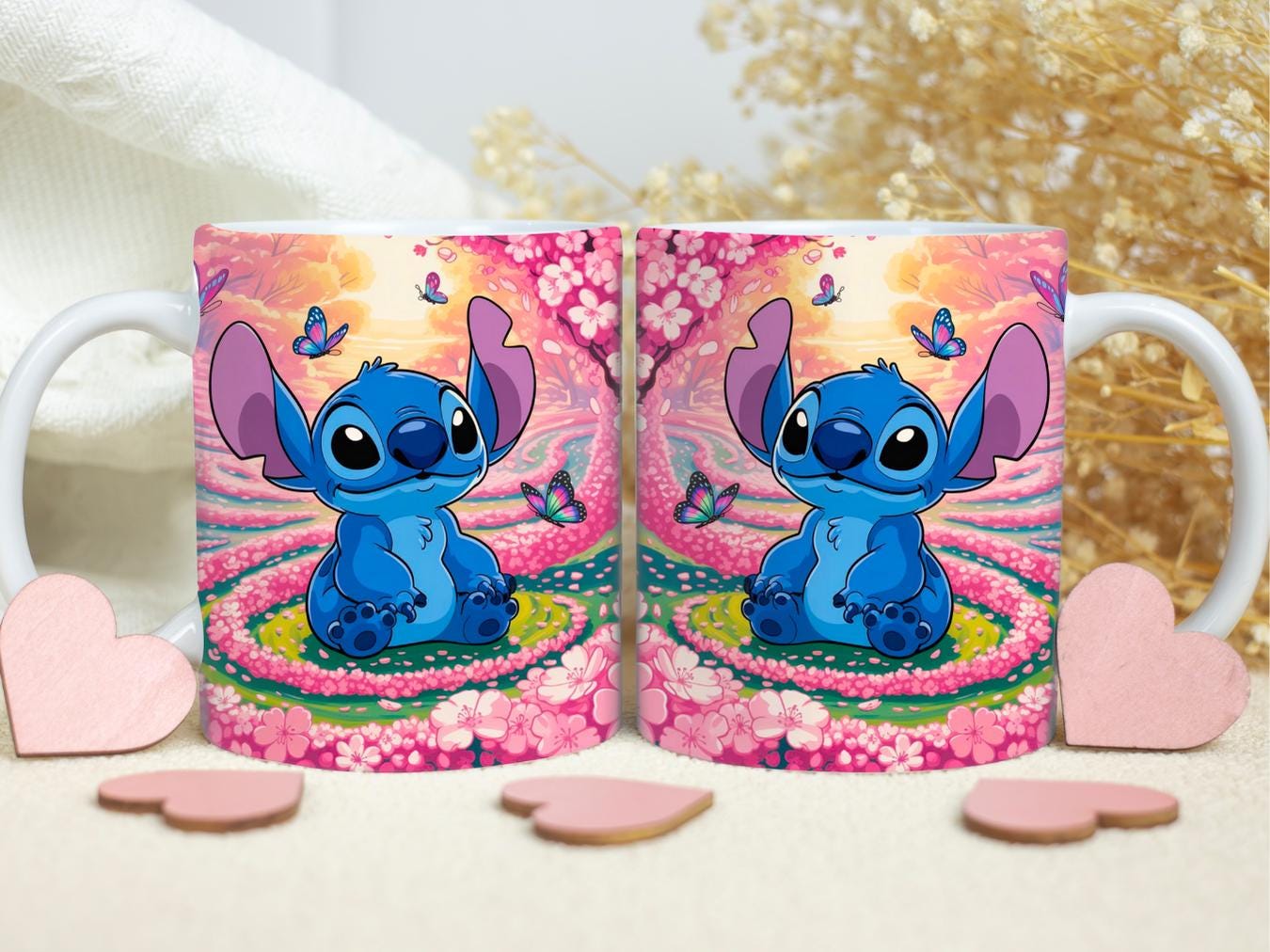 Floral Stitch Mug Wrap Template – 11 oz & 15 oz Instant Digital ...