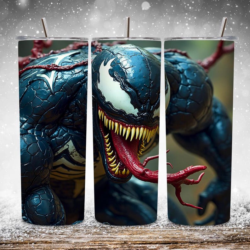 Venom Tumbler Wrap: Superheroes 20 Oz Skinny Tumbler (digital Download ...
