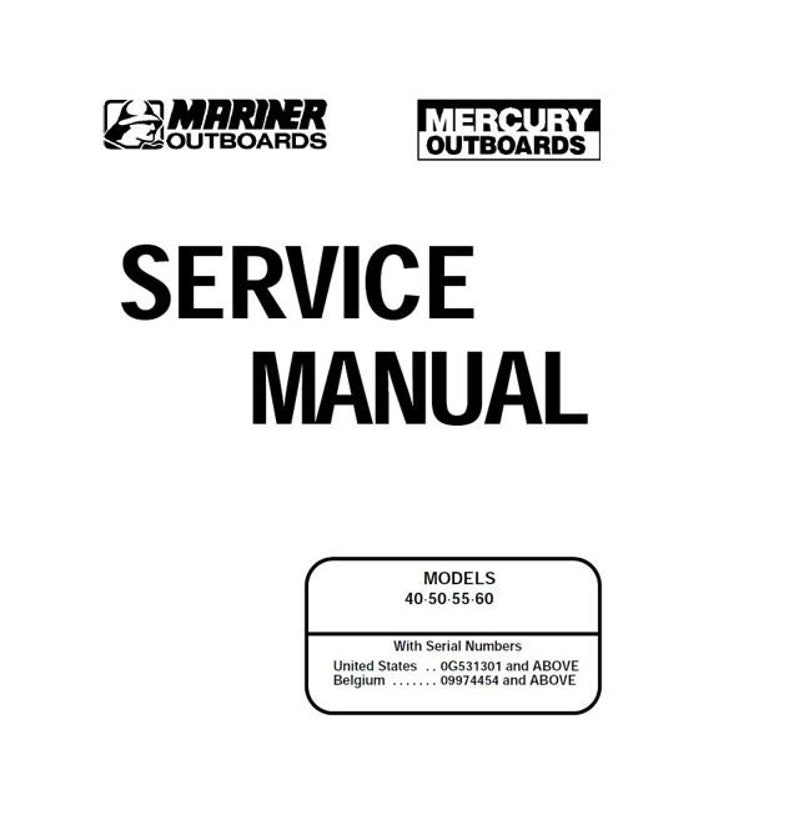 Mercury-mariner 2 Stroke 40/50/55/60 Hp Outboard Engine (oil Inj, 3 ...