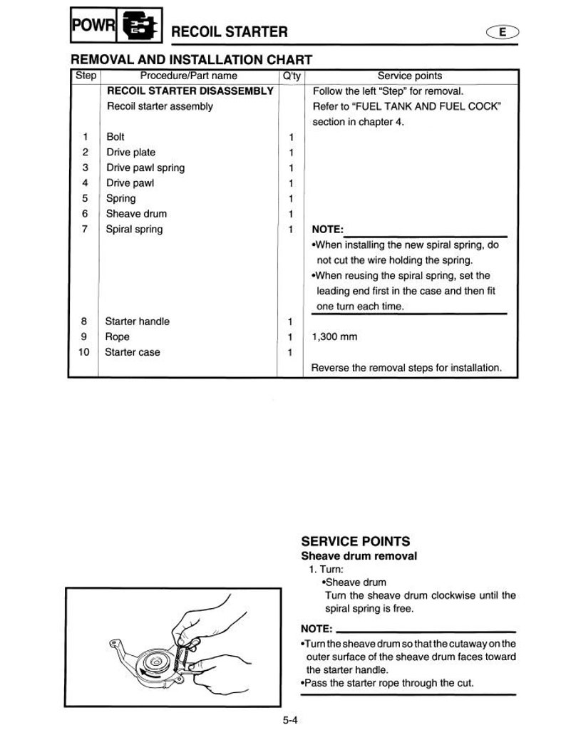 Yamaha 2 Stroke 2HP 2B/2C (2MH) Outboard Engine Service/shop/repair ...