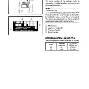 Yamaha 2 Stroke 2HP 2B/2C (2MH) Outboard Engine Service/shop/repair ...