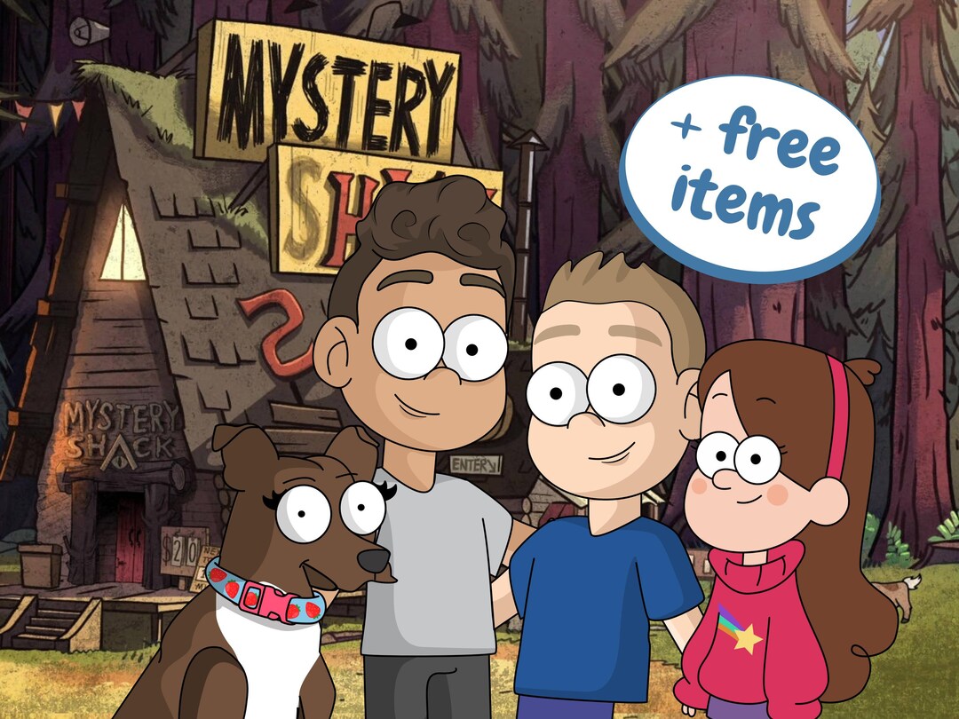 Gravity Falls, Custom Gravity Falls Family Portrait, Portrait in ...